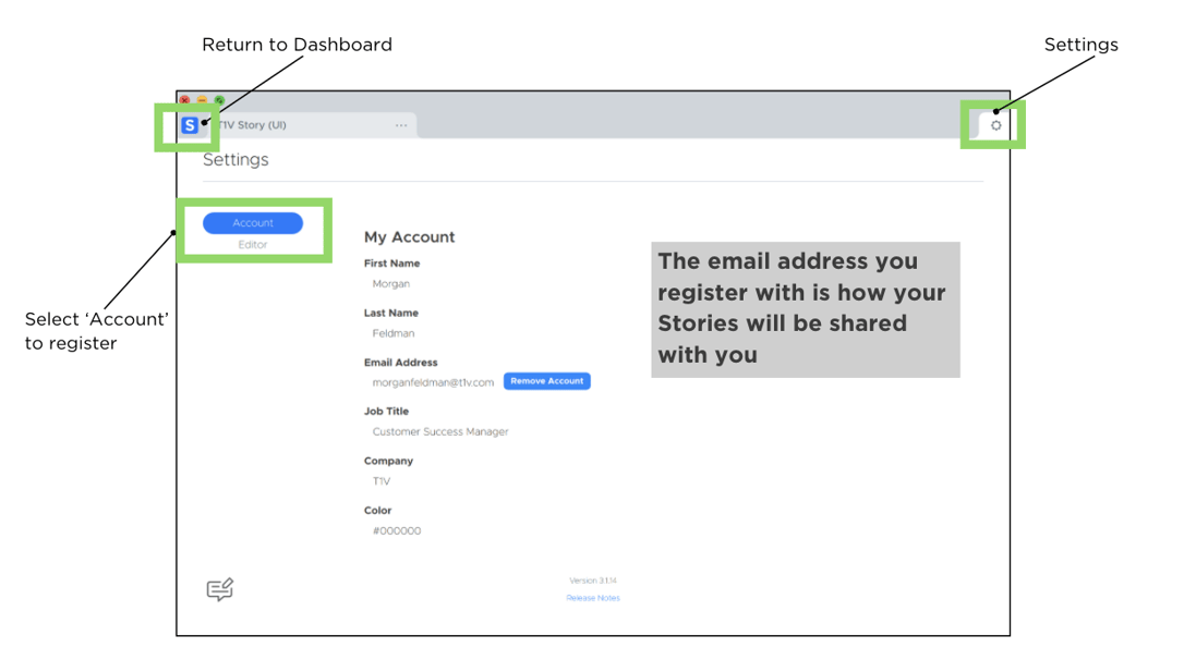 Getting Started with T1V Story Editor